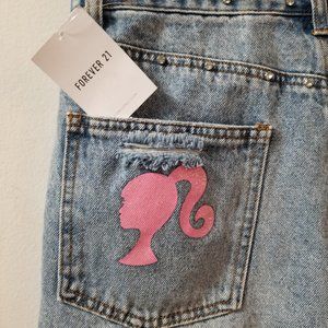 Barbie | Shorts | Barbie Mom Womens Mid Rise Denim Shorts | Poshmark